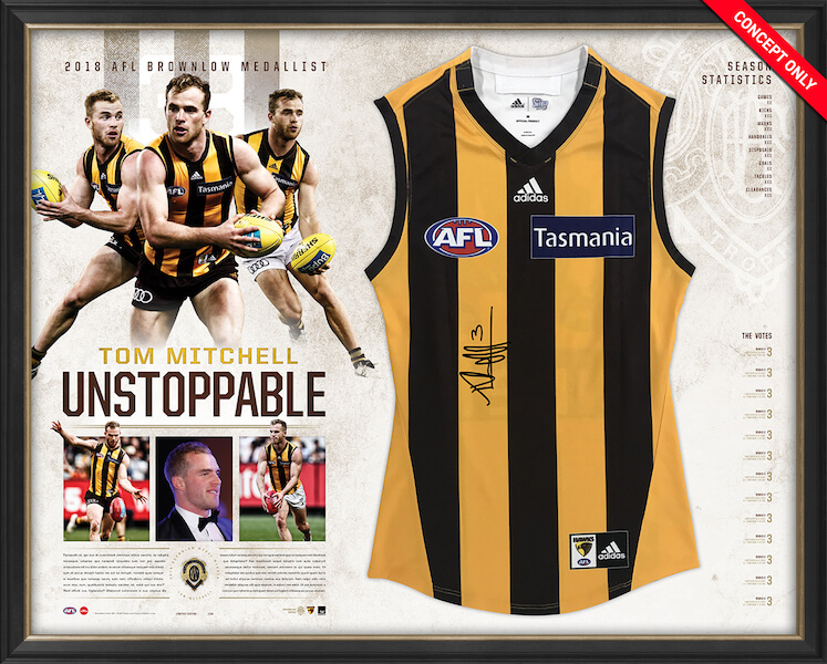 Tom Mitchell Hawthorn signed 'Unstoppable'