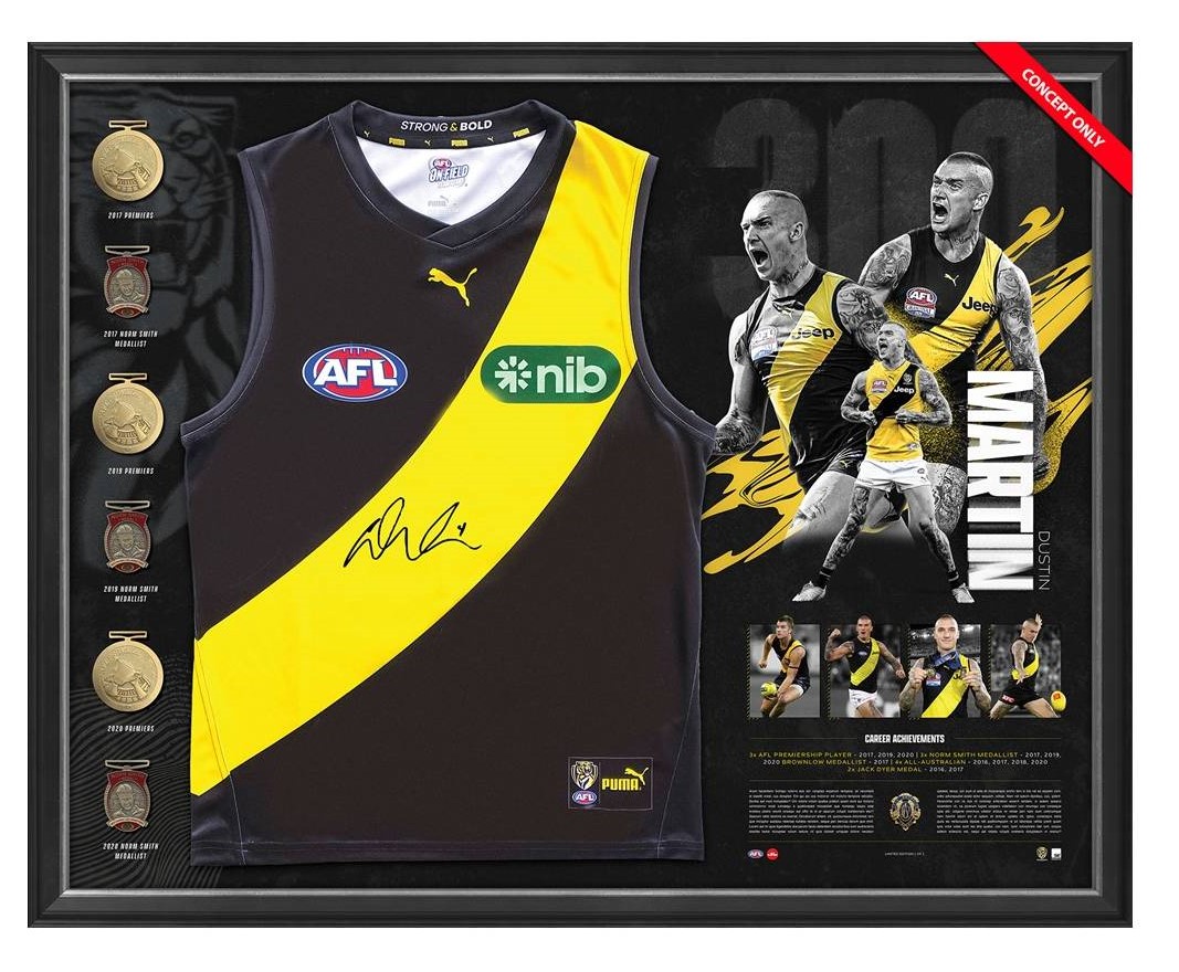 RICHMOND TIGERS MEMORABILIA & AFL Merchandise: DUSTIN MARTIN Richmond ...