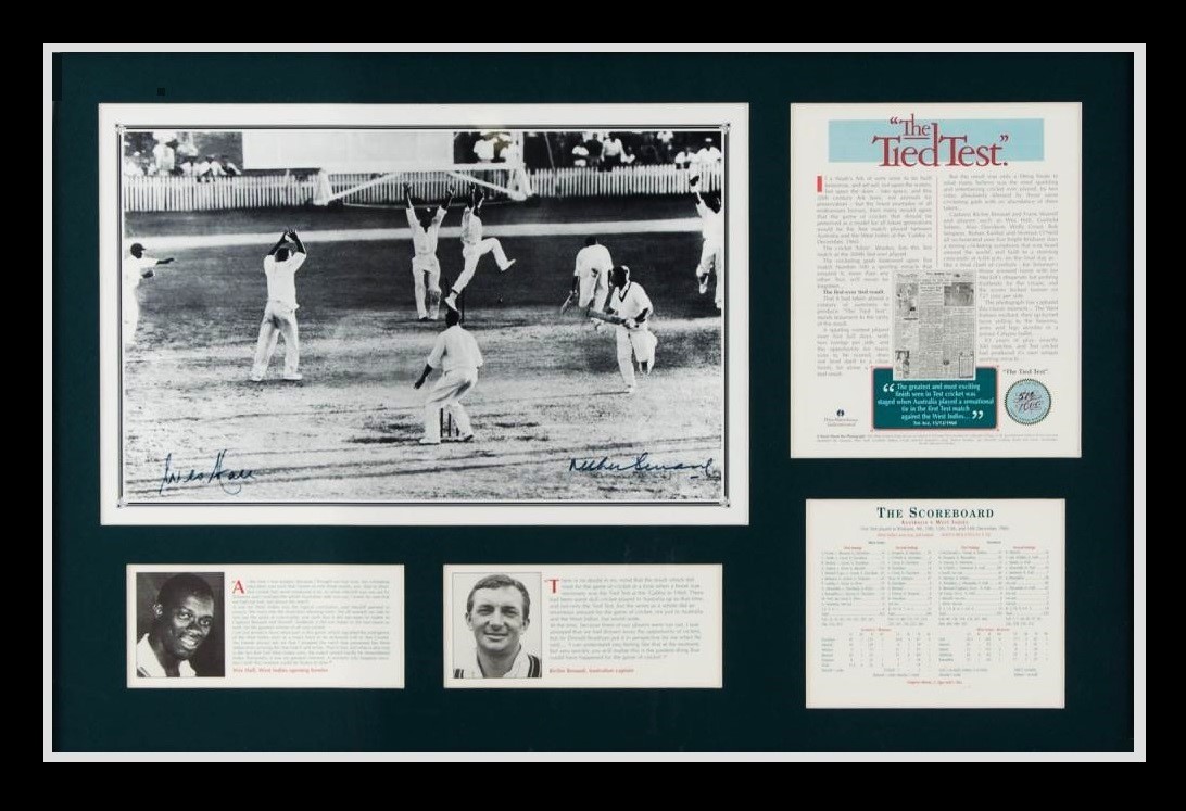 CRICKET & Ned Kelly Memorabillia: Richie Benaud & Wes Hall - The Tied Test