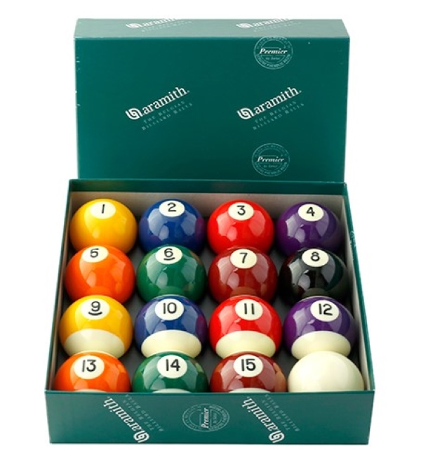 8 BALL BALLS: Aramith Super Premier Kelly Pool Ball Set 2"