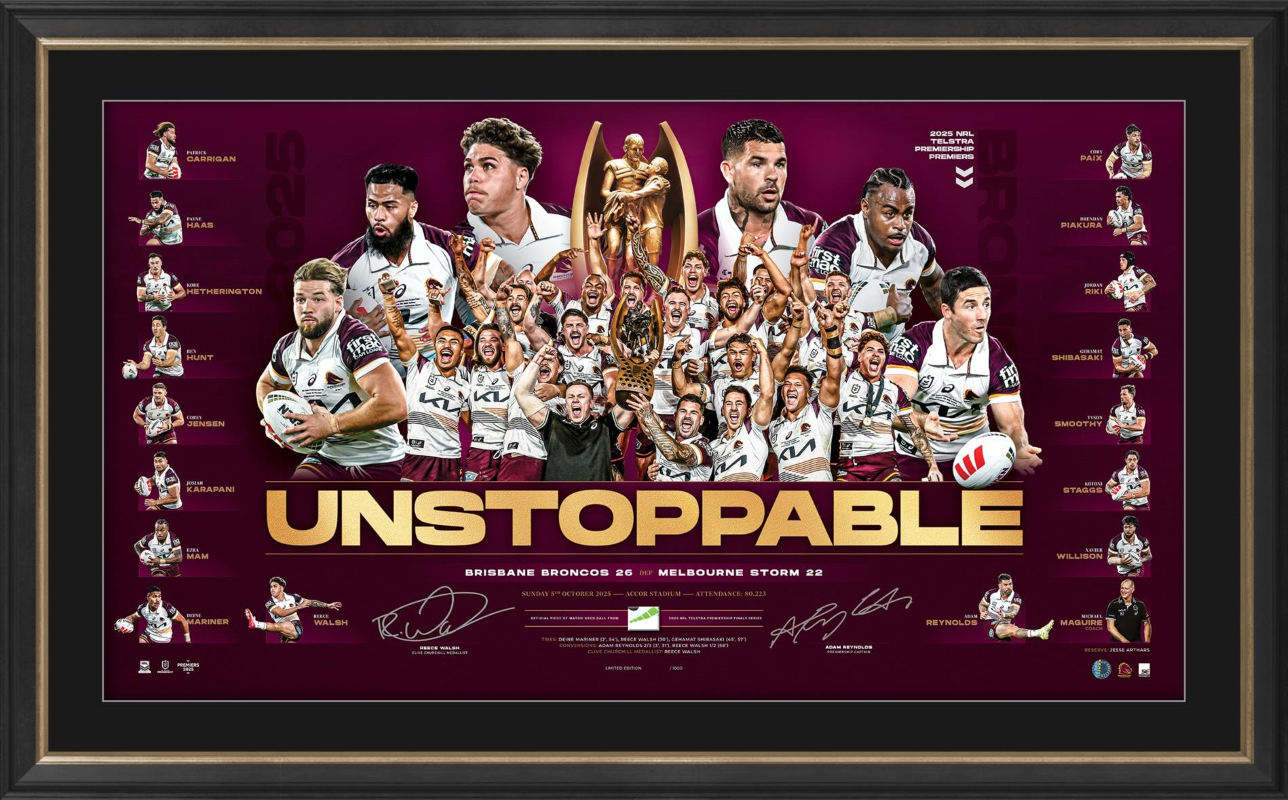BRISBANE BRONCOS 2025 NRL PREMIERS MERCHANDISE & MEMORABILIA: 2025 ...