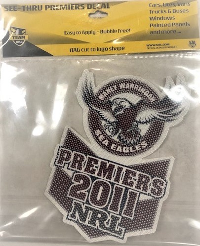 MANLY SEA EAGLES NRL MERCHANDISE: MANLY 2011 NRL Premiers Logo Sticker